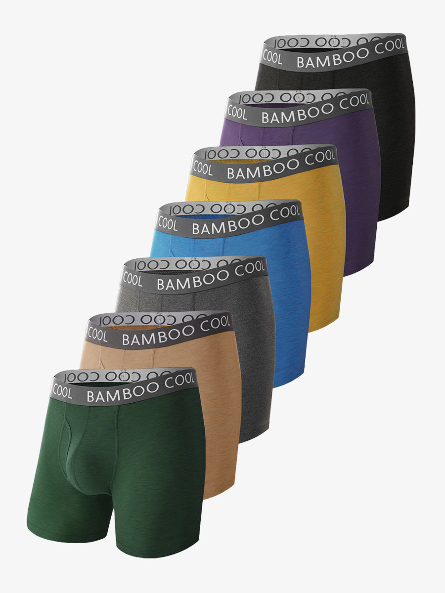 Bamboo Men's Boxer Briefs 7 Pack - Bamboo Cool