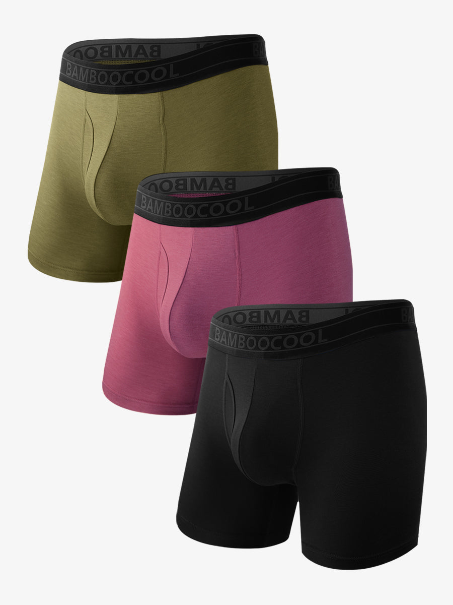 Men's Bamboo Boxer Briefs 3 Pack - Bamboo Cool