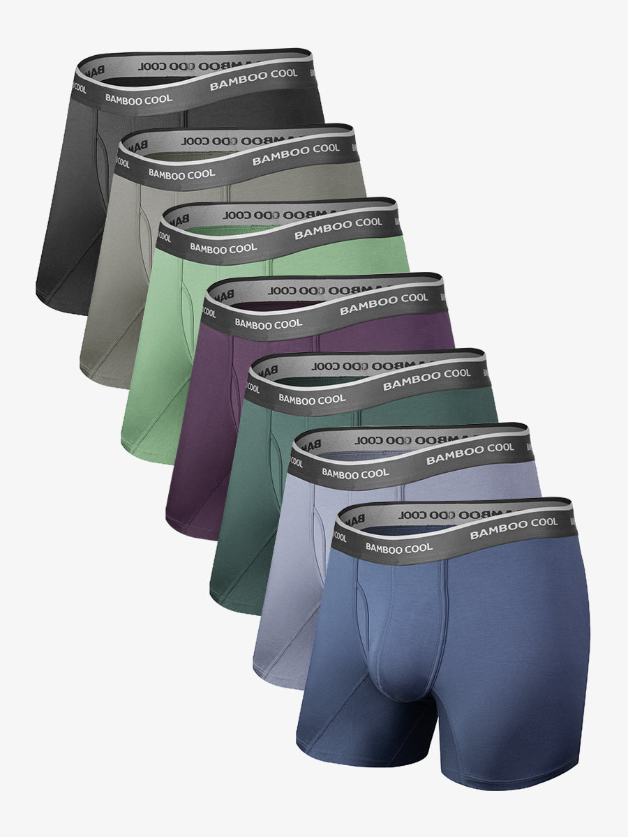 Mens Underwear Boxer Briefs 7 Pack - Bamboo Cool