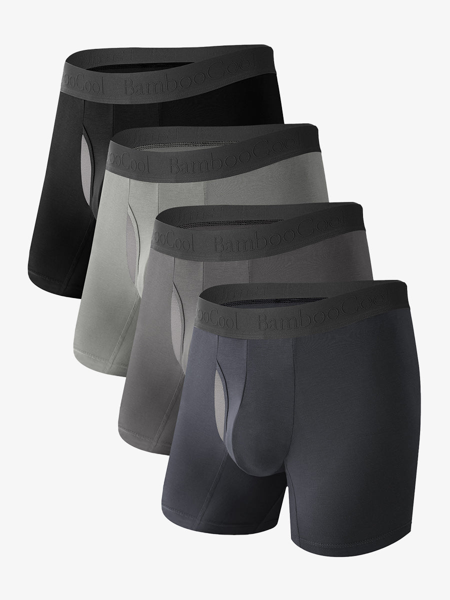 Ultra Mesh Men's Boxer Briefs 4 Pack - Bamboo Cool