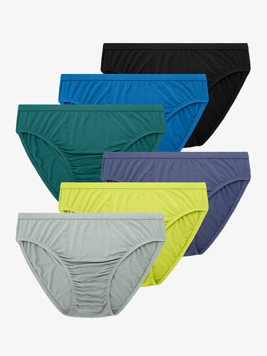 Contour Pouch Men's Bikini Briefs 6 Pack - Bamboo Cool